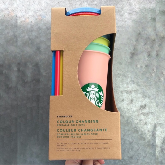 Starbucks | Accessories | Starbucks 5 Pack Color Changing Venti ...